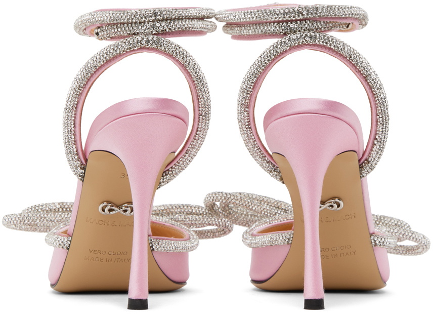 MACH & MACH Pink Double Bow 110 Heels MACH & MACH