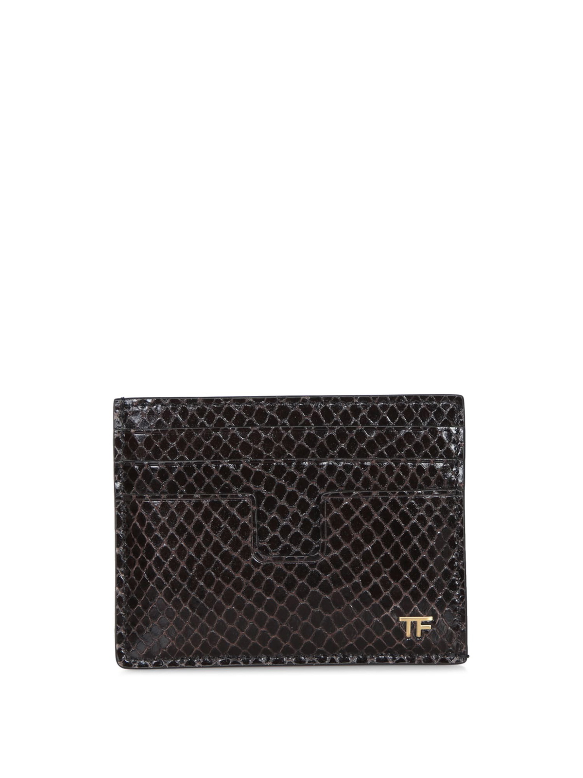 Tom Ford Brown Python Card Holder TOM FORD