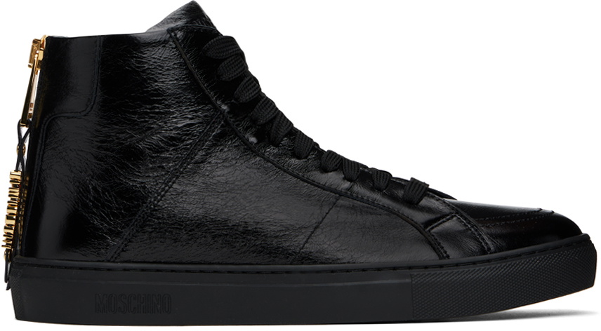 Moschino Black High-Top Sneakers Moschino