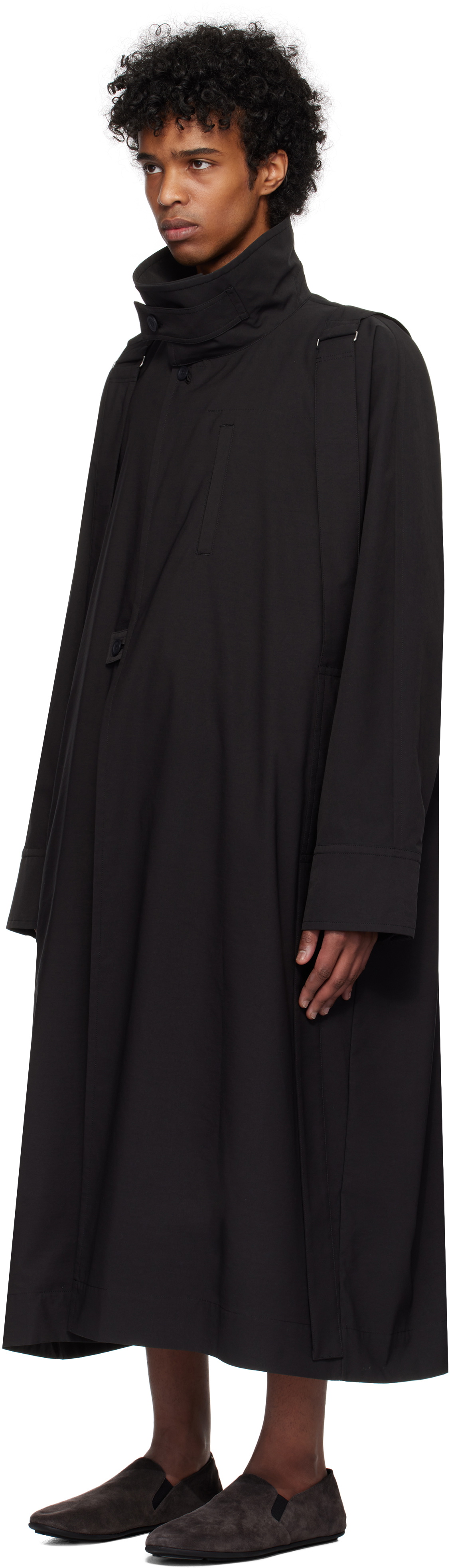 HOMME PLISSÉ ISSEY MIYAKE Black Parachute Coat Homme Plisse Issey Miyake