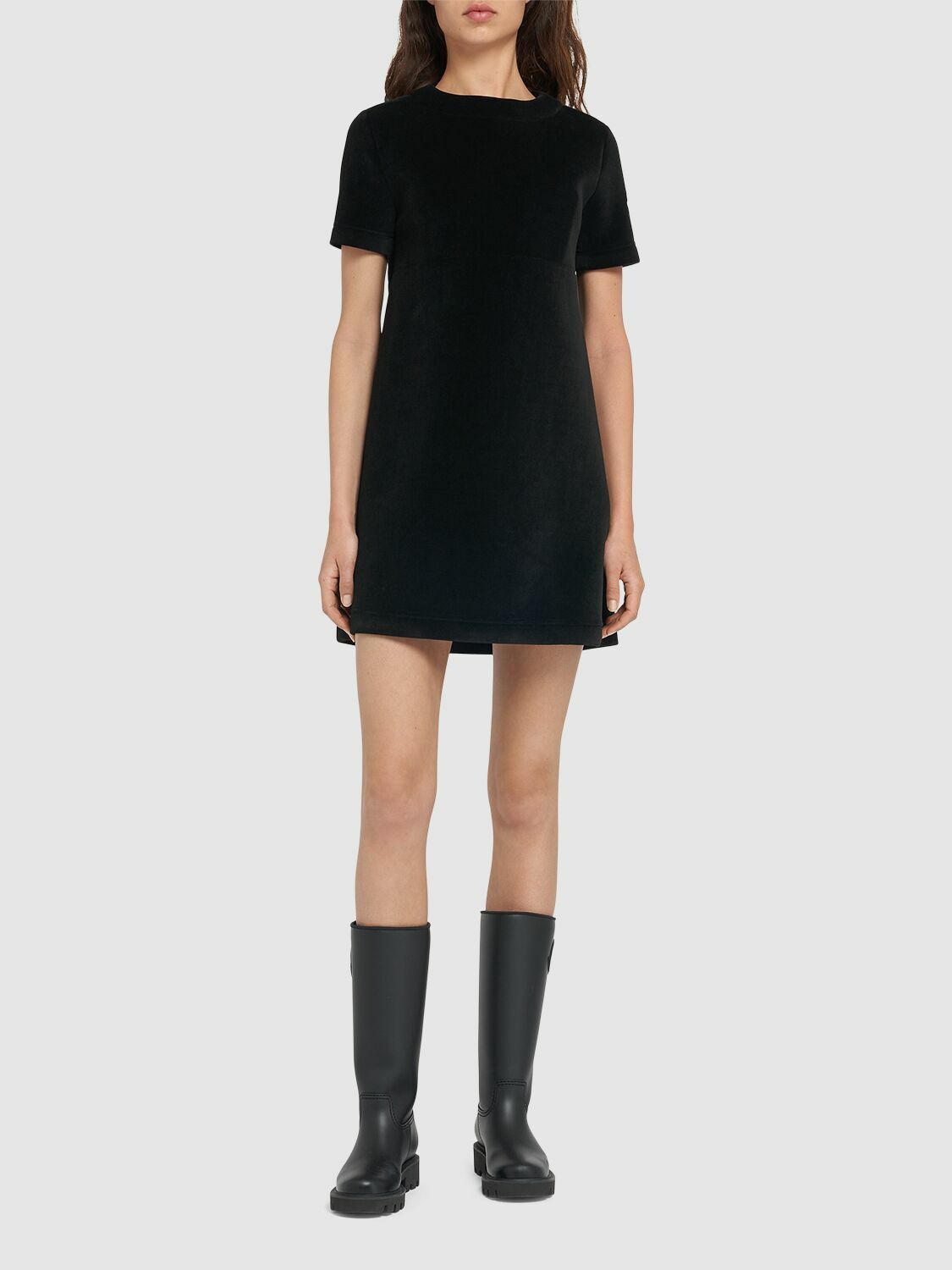 MONCLER Neoprene Viscose Blend Midi Dress Moncler