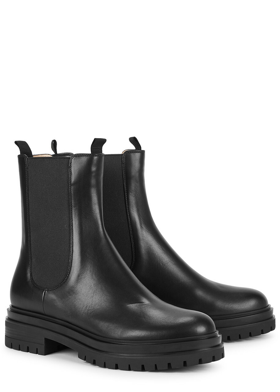 Gianvito Rossi 40 Leather Chelsea Boots Black Gianvito Rossi