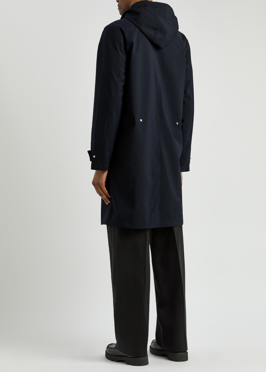 Officine Générale Mayeul Hooded Woven Parker Navy Officine Generale