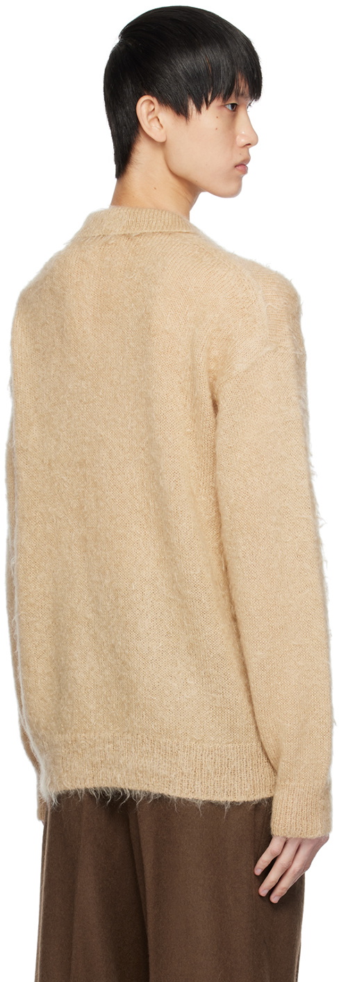 AURALEE Beige Brushed Polo Auralee