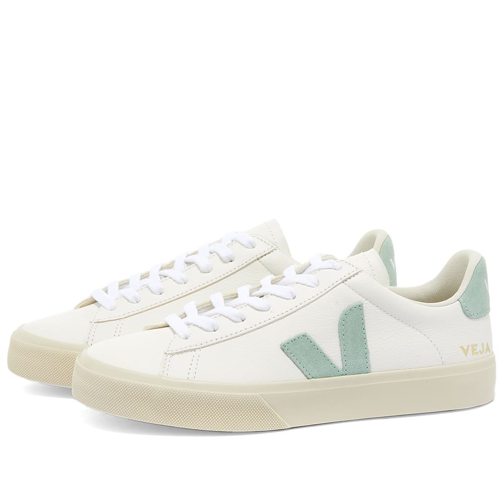Veja Womens Women's Campo Sneakers in Extra White/Matcha VEJA