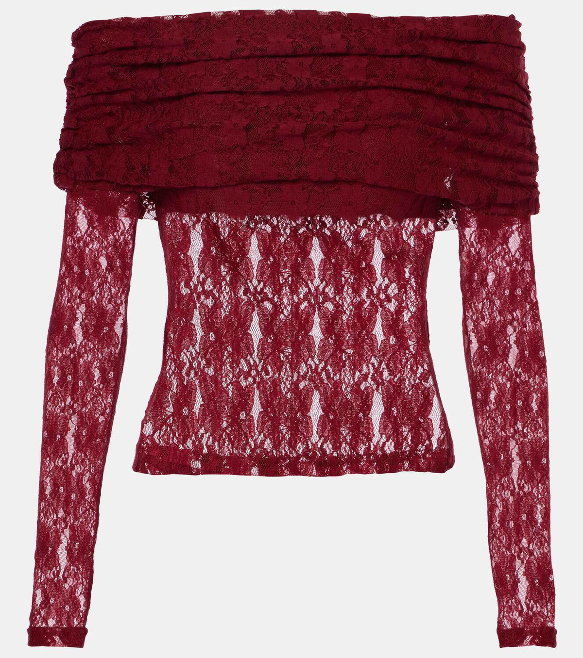 Rotate Ruched floral lace top ROTATE Birger Christensen