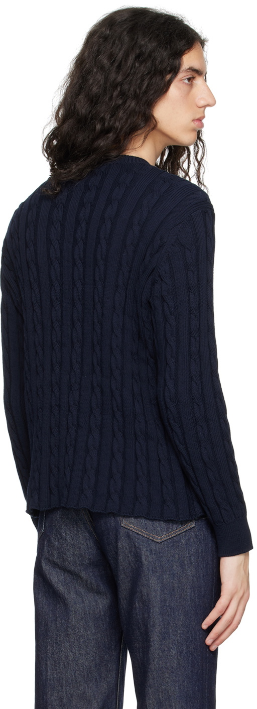 AURALEE Navy Big Sweater Auralee