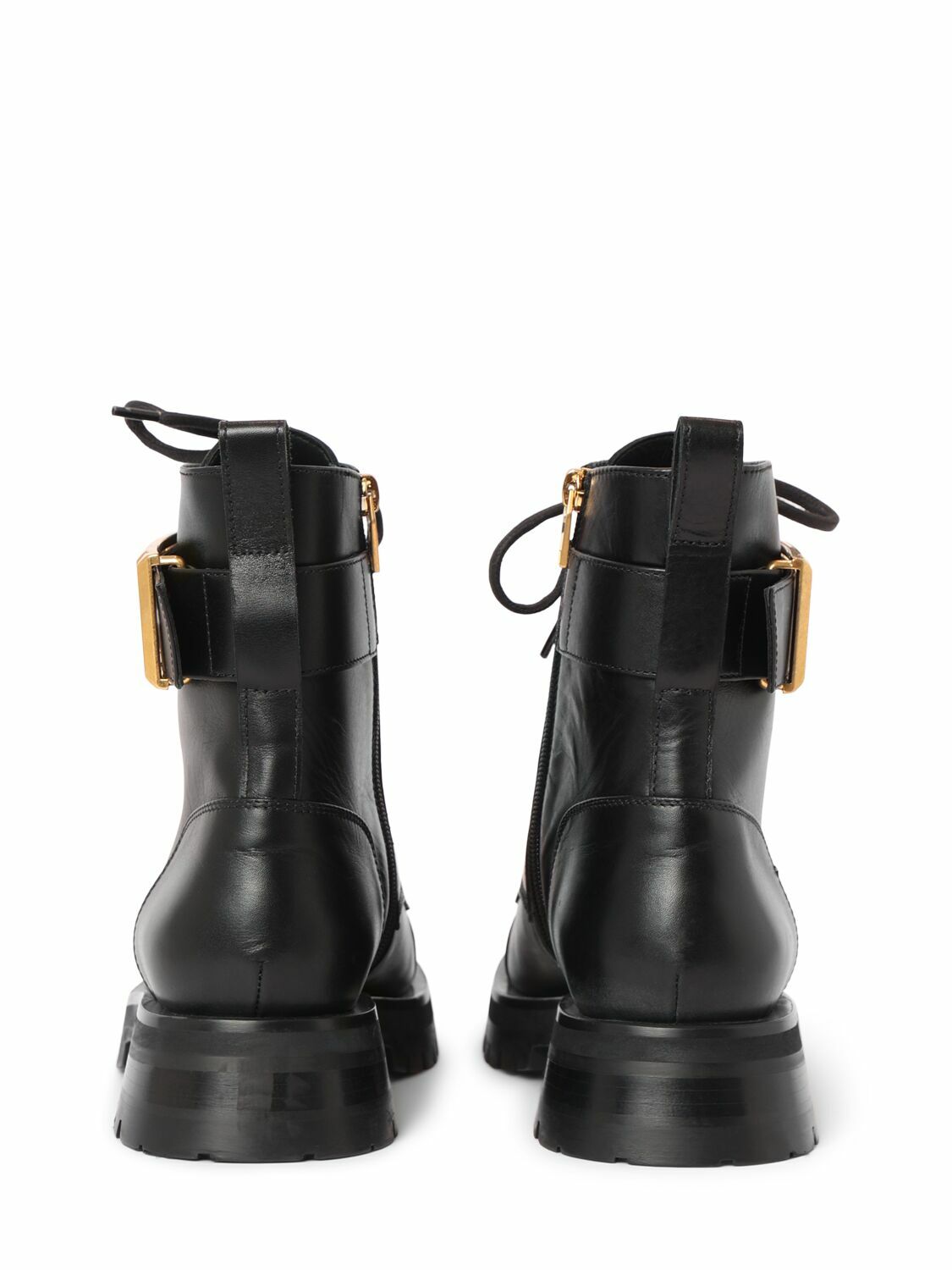BALMAIN 40mm Ranger Leather Combat Boots Balmain