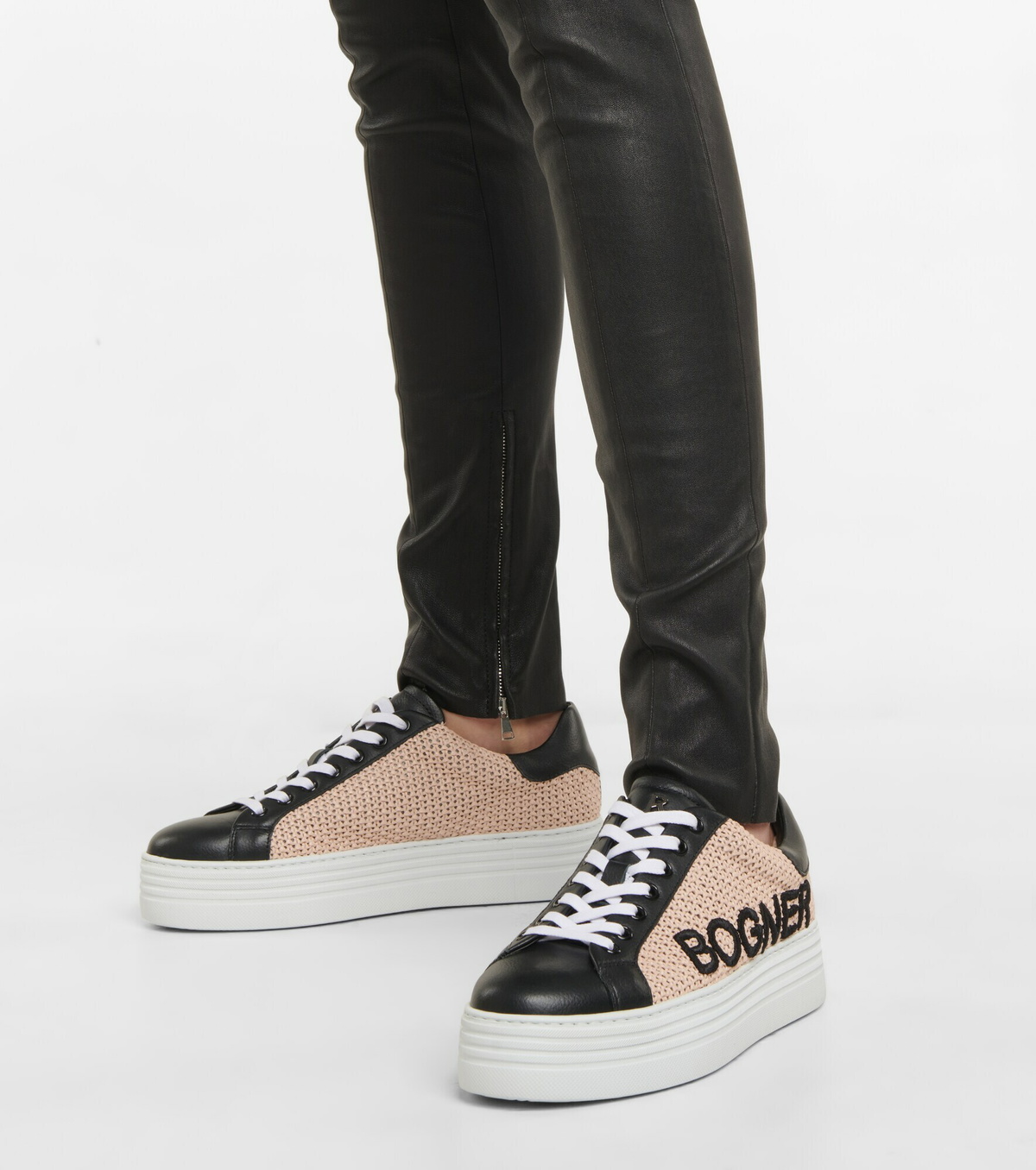 Bogner - Orlando leather-trimmed sneakers Bogner