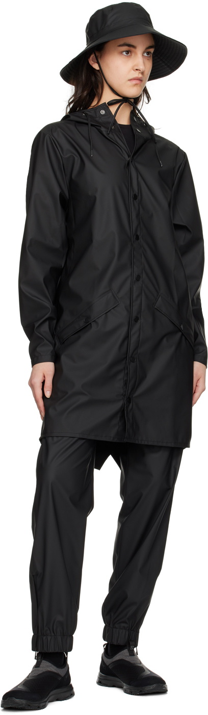 RAINS Black Long Coat Rains