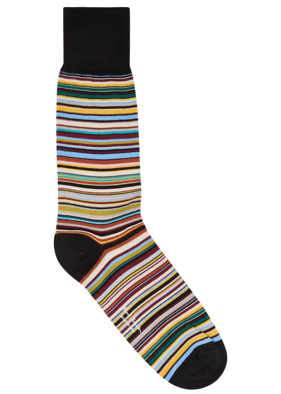 Paul Smith Signature Striped Cotton-blend Socks - Multicoloured - One ...