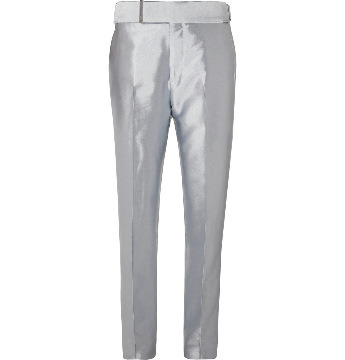 TOM FORD - Silver Slim-Fit Satin-Twill Tuxedo Trousers - Silver TOM FORD