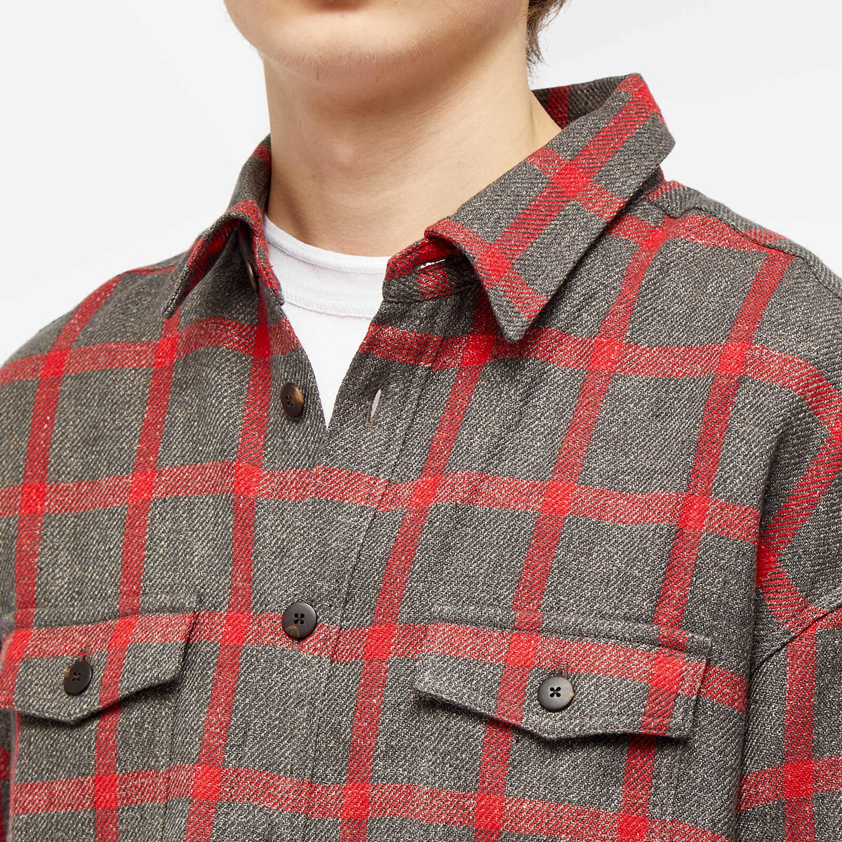 Visvim Men's Lumber Shirt in Charcoal Visvim