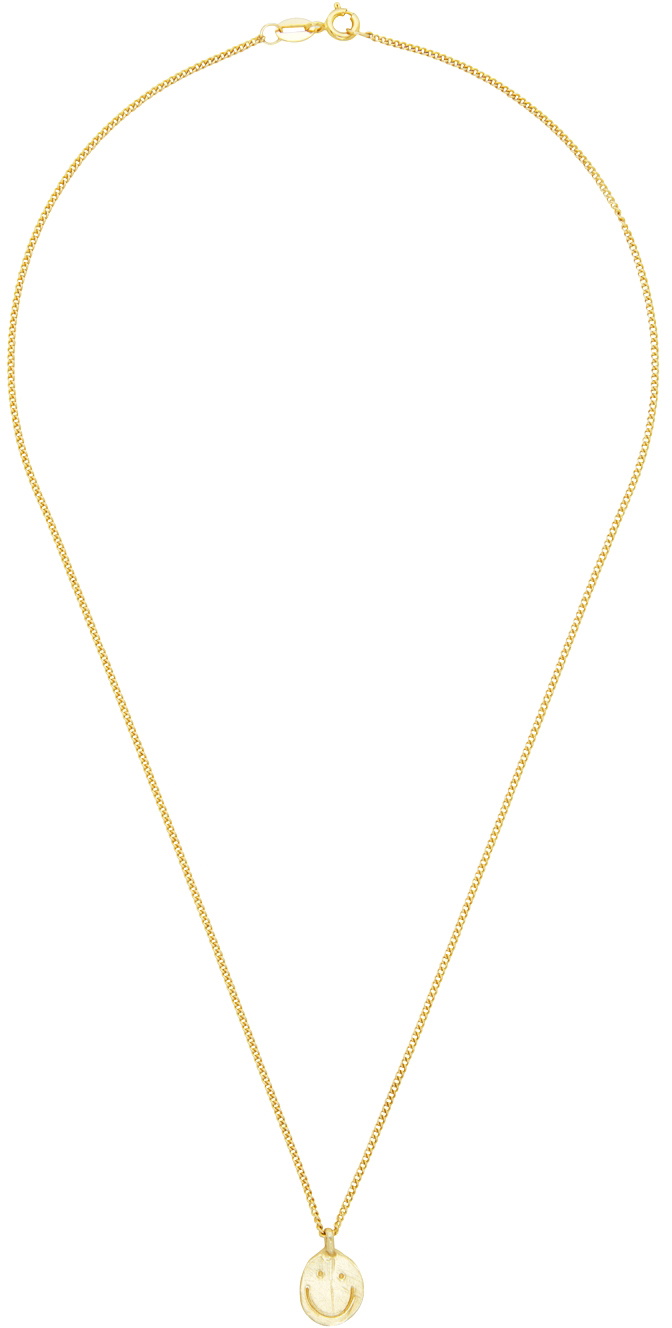 Seb Brown Gold Smiley Necklace Seb Brown