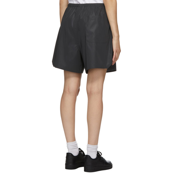 Essentials Black Reflective Volley Shorts Essentials