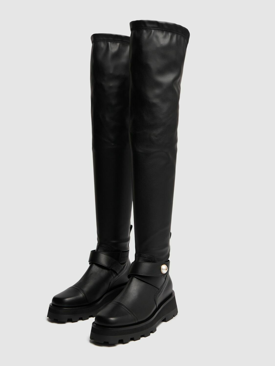 JIMMY CHOO 40mm Meena Leather Boots Jimmy Choo
