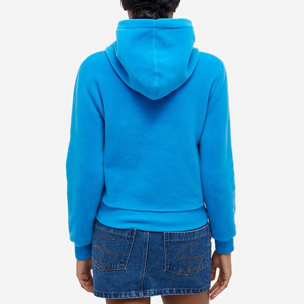 Sporty & Rich Women's Serif Logo Polar Hoody in Ocean/Cream Sporty & Rich