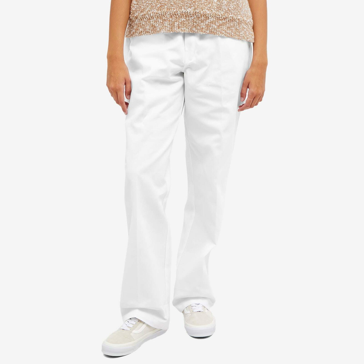 Dickies Women's 874 Classic Straight Pants in White Dickies Construct