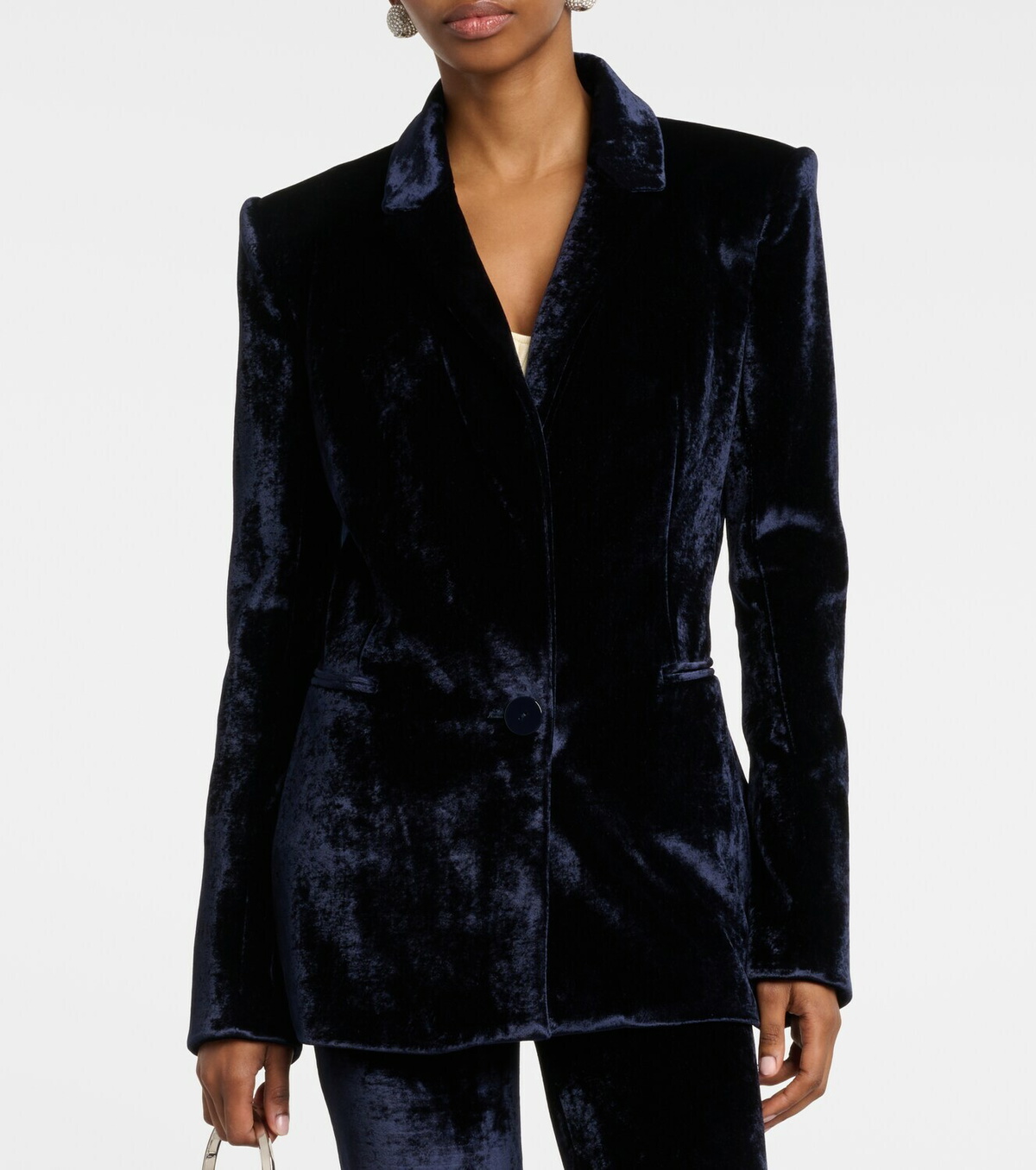 Galvan Sculpted velvet blazer Galvan