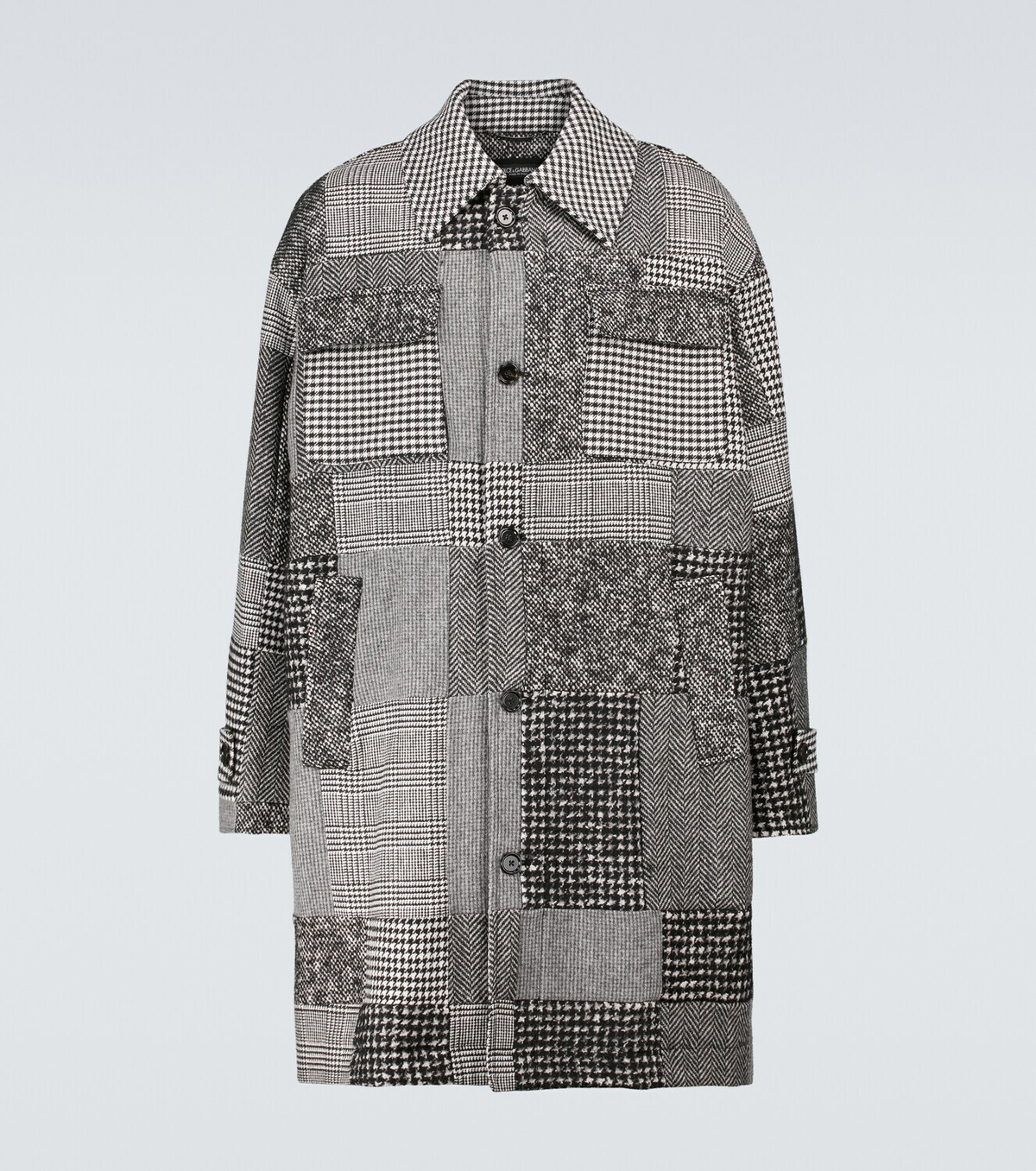 Dolce&Gabbana - Patchwork wool-blend coat Dolce & Gabbana