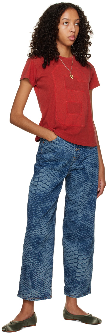 MM6 Maison Margiela Blue Snake Jeans MM6 Maison Margiela