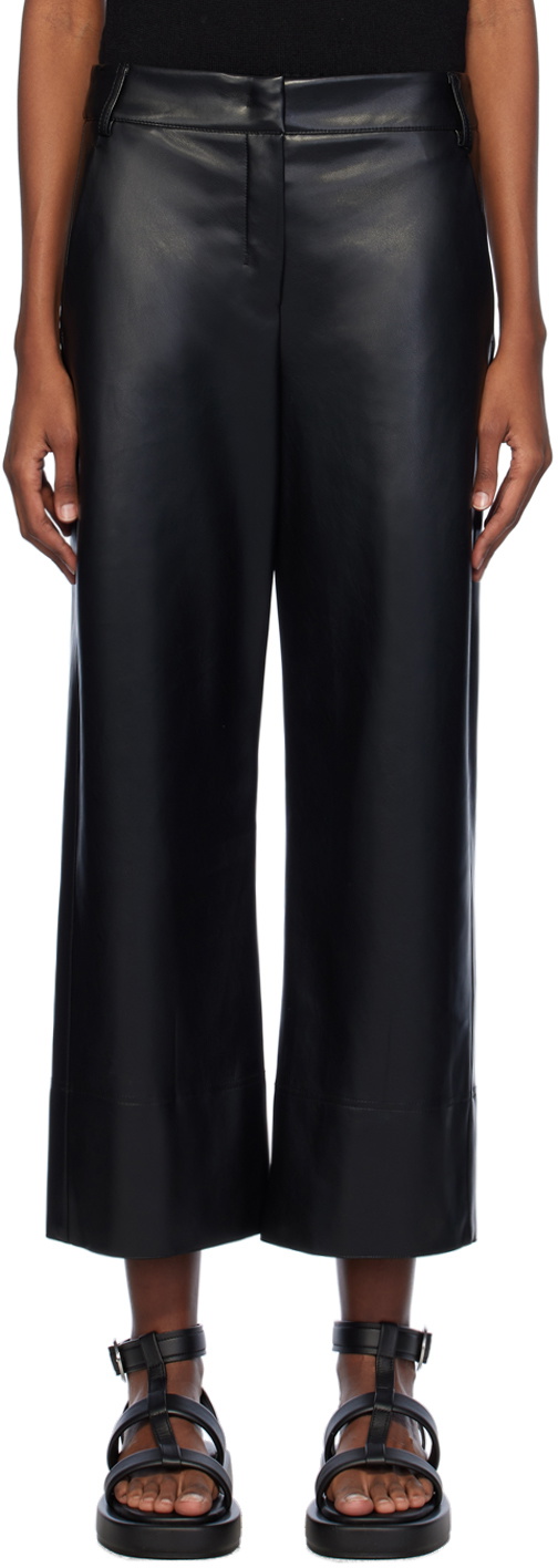 Max Mara Black Soprano Faux-Leather Trousers Max Mara