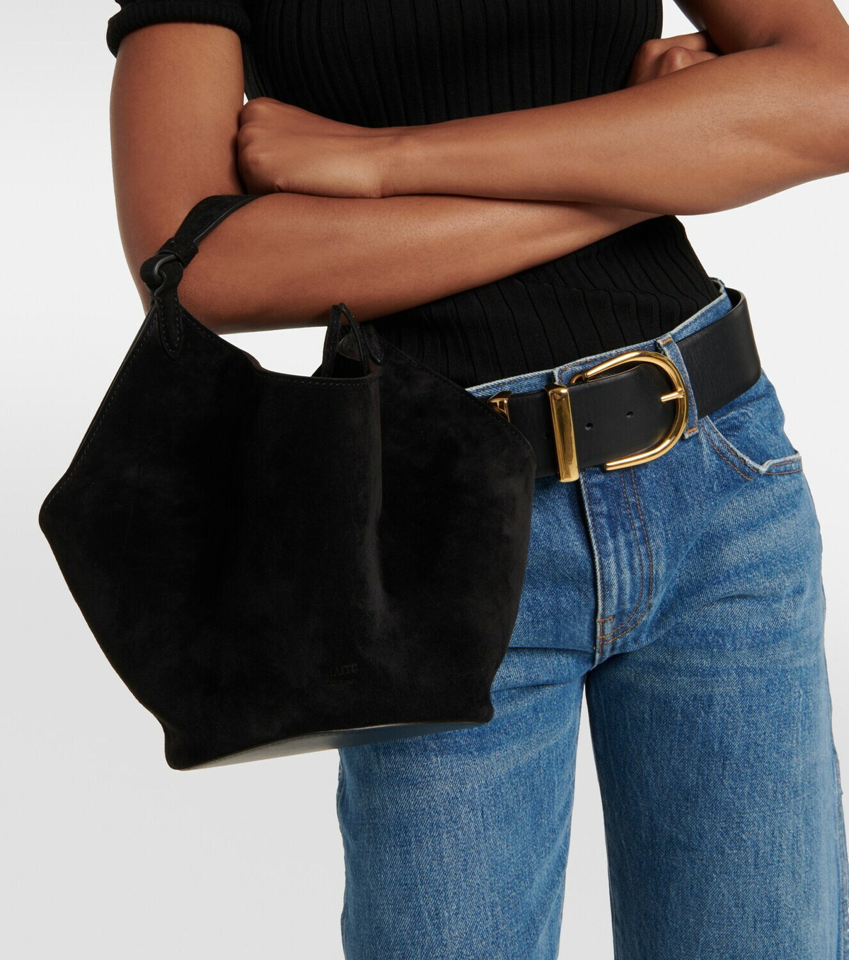 Khaite Lotus Mini suede tote bag Khaite