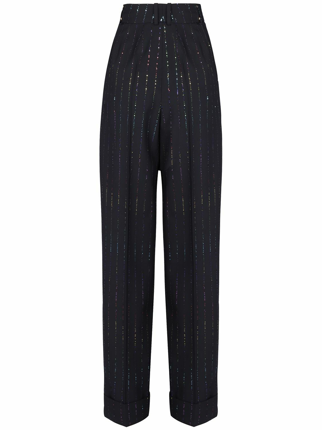 ALEXANDRE VAUTHIER - High Rise Embellished Wool Twill Pants Alexandre ...
