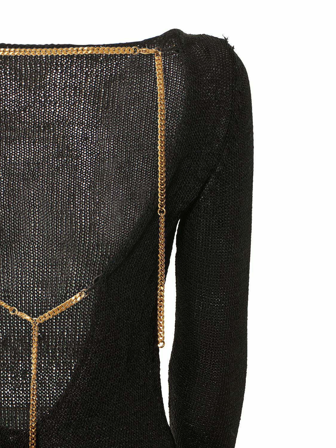 TOM FORD - Long Open Back Dress W/ Chain TOM FORD