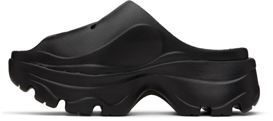 adidas by Stella McCartney Black Peep Toe Clogs adidas by Stella McCartney