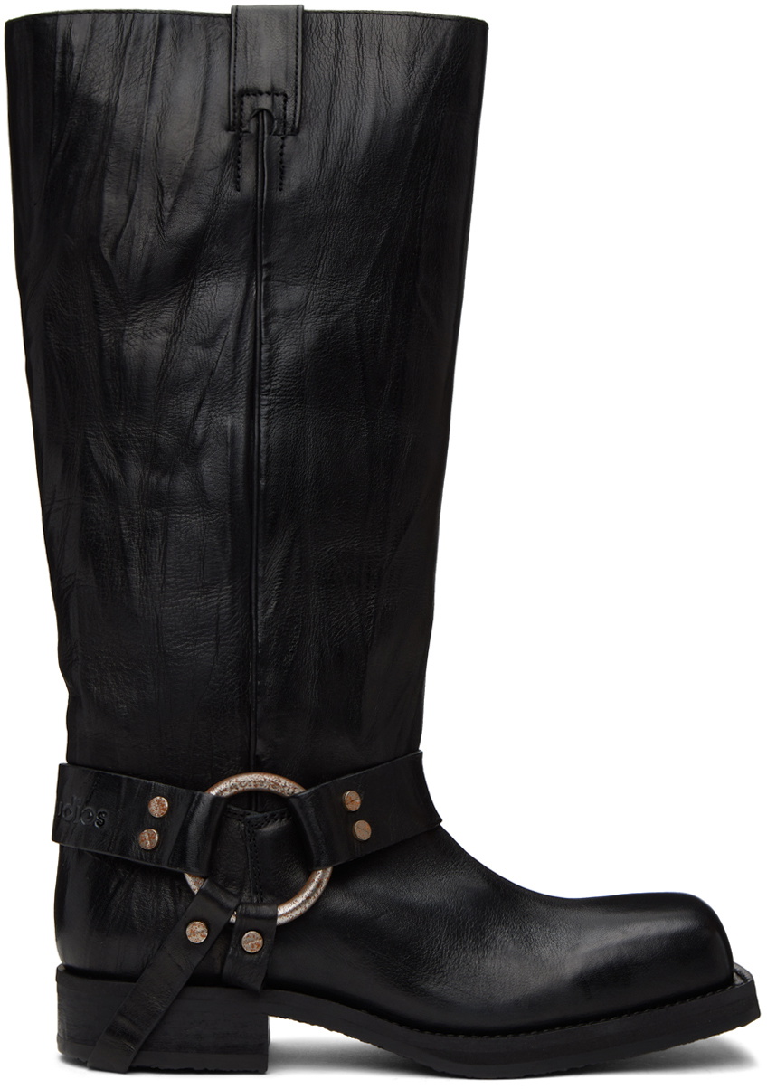 Acne Studios Black Buckle Boots Acne Studios