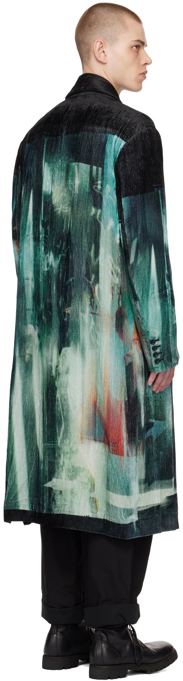 Yohji Yamamoto Black & Blue Deadsea Coat Yohji Yamamoto