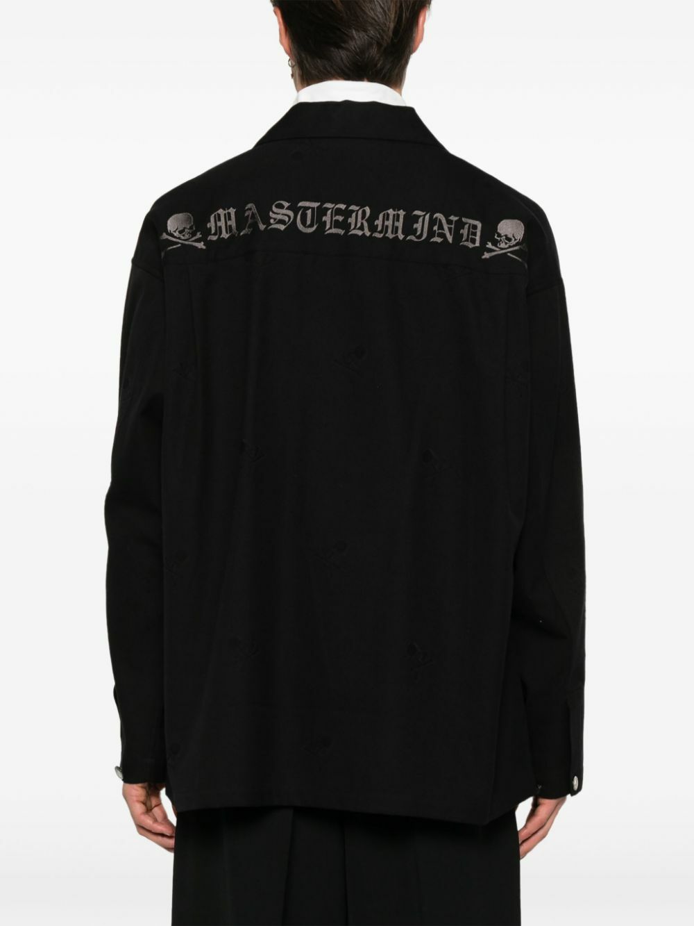 Mastermind Japan Skull-Embroidered Shirt Jacket mastermind JAPAN