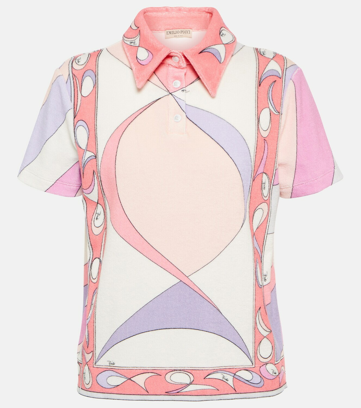 Pucci - Printed terry polo shirt Emilio Pucci