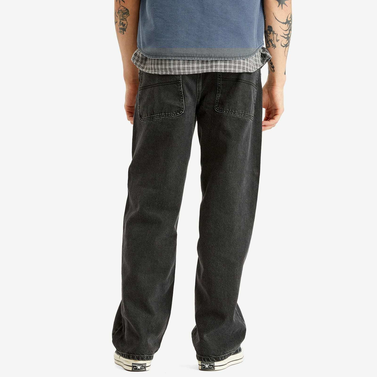 Stan Ray Men's Wide 5 Jeans in Washed Black Stan Ray