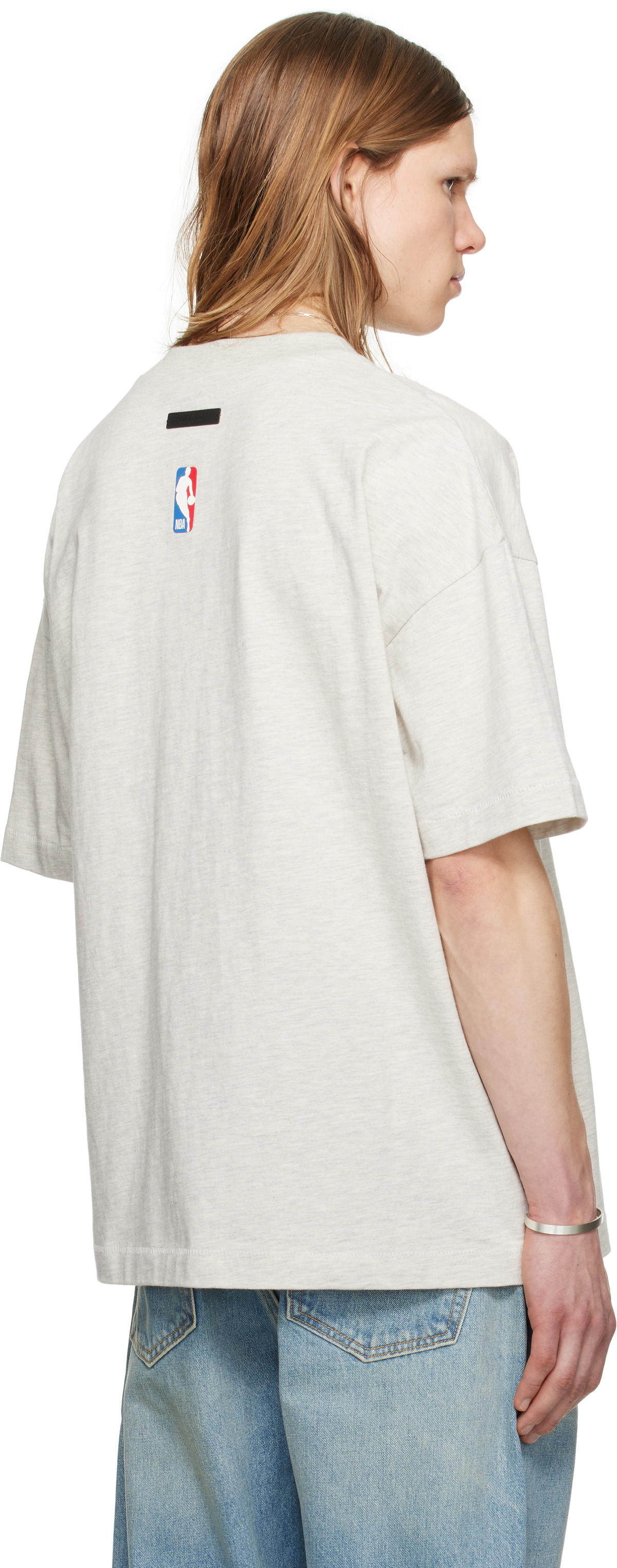 Fear of God ESSENTIALS Gray NBA Knicks Short Sleeve T-shirt Fear Of God ...