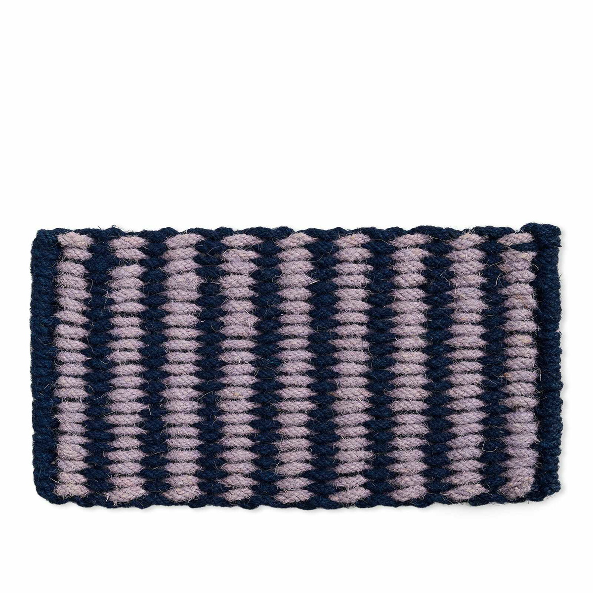 HAY Coco Door Mat - Stripe Wide in Lavender/Navy HAY