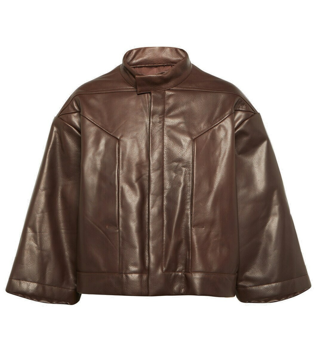 Rick Owens Cropped leather jacket Rick Owens