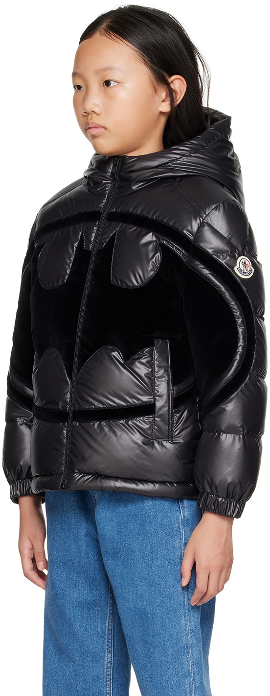 Moncler Enfant Kids Black Solander Batman Down Jacket Moncler Enfant