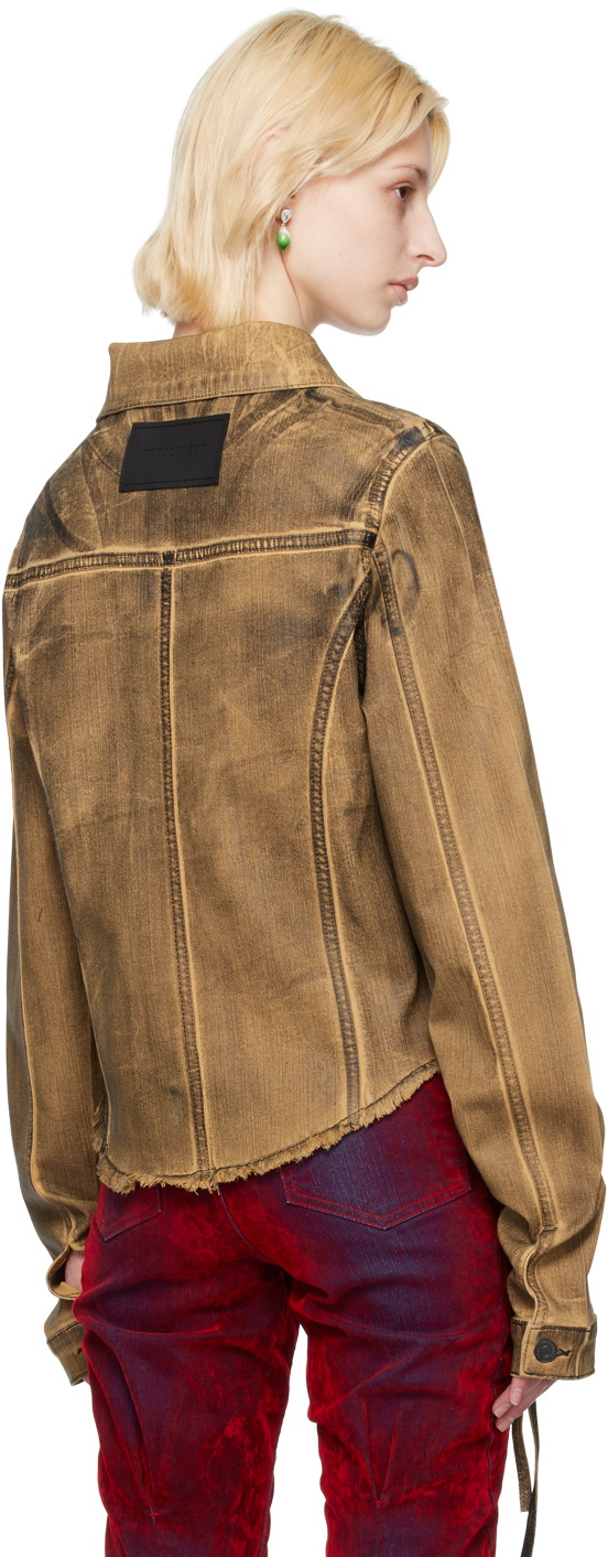 Ottolinger Brown Fitted Denim Jacket Ottolinger