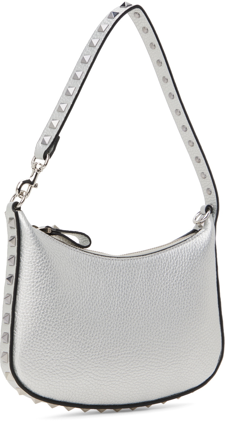Valentino Garavani Silver Mini Rockstud Shoulder Bag Valentino Garavani