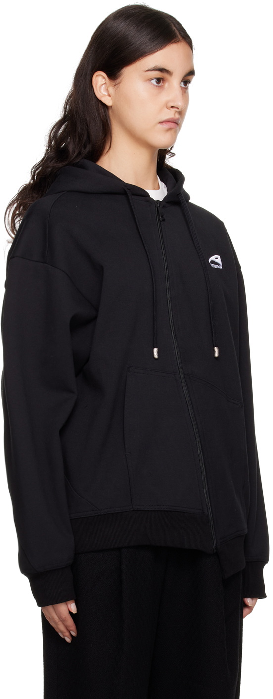 ADER error Black Embroidered Hoodie ADER error