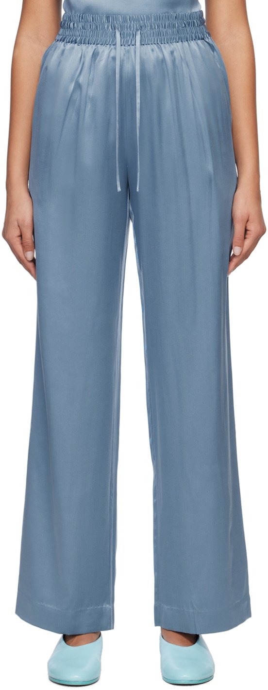 Loulou Studio Blue Soma Lounge Pants Loulou Studio