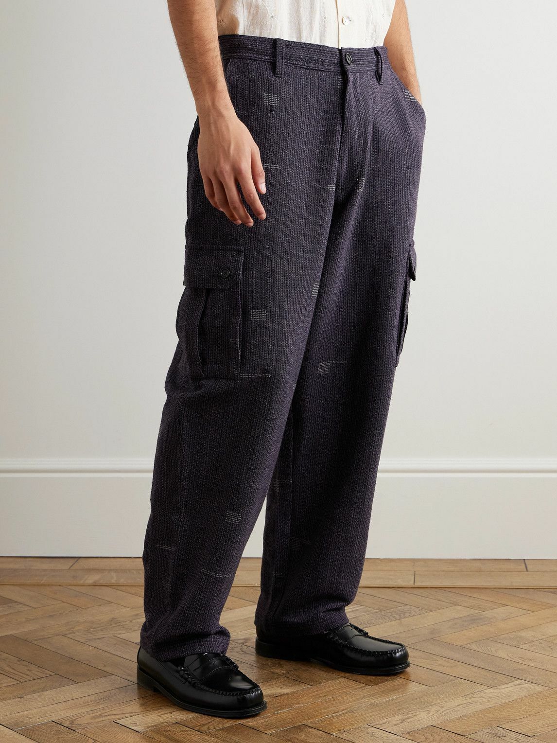 Kardo - Ally Wide-Leg Cotton-Jacquard Trousers - Purple Kardo