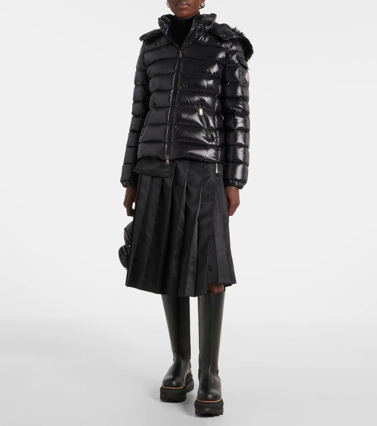 Moncler Badyf shearling-trimmed down jacket Moncler