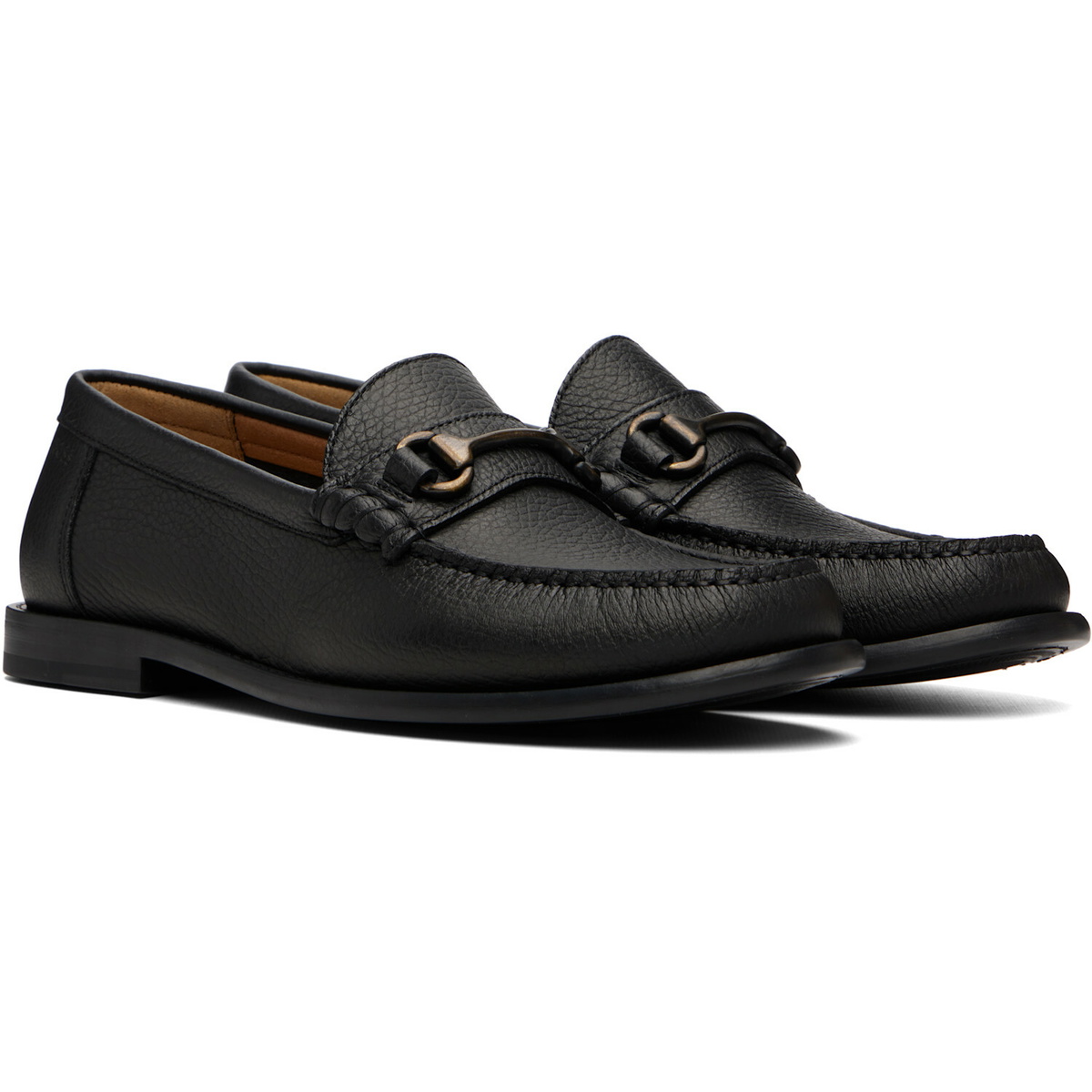 BOSS Black Leather Loafers BOSS
