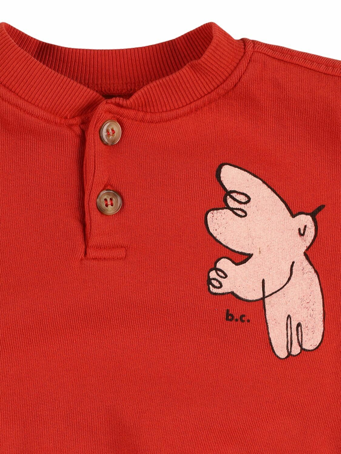 BOBO CHOSES Bird Print Cotton Sweatshirt Bobo Choses