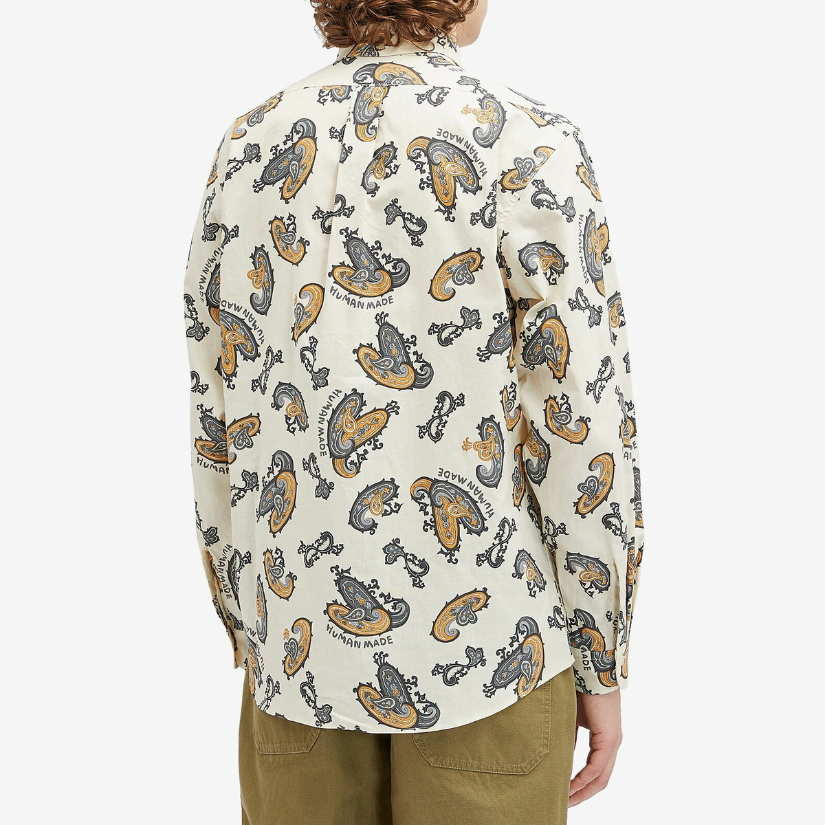 Human Made Men's Paisley Bd Shirt in White Human Made