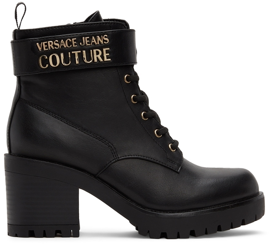 Versace Jeans Couture Black Mia Strap Boots Versace