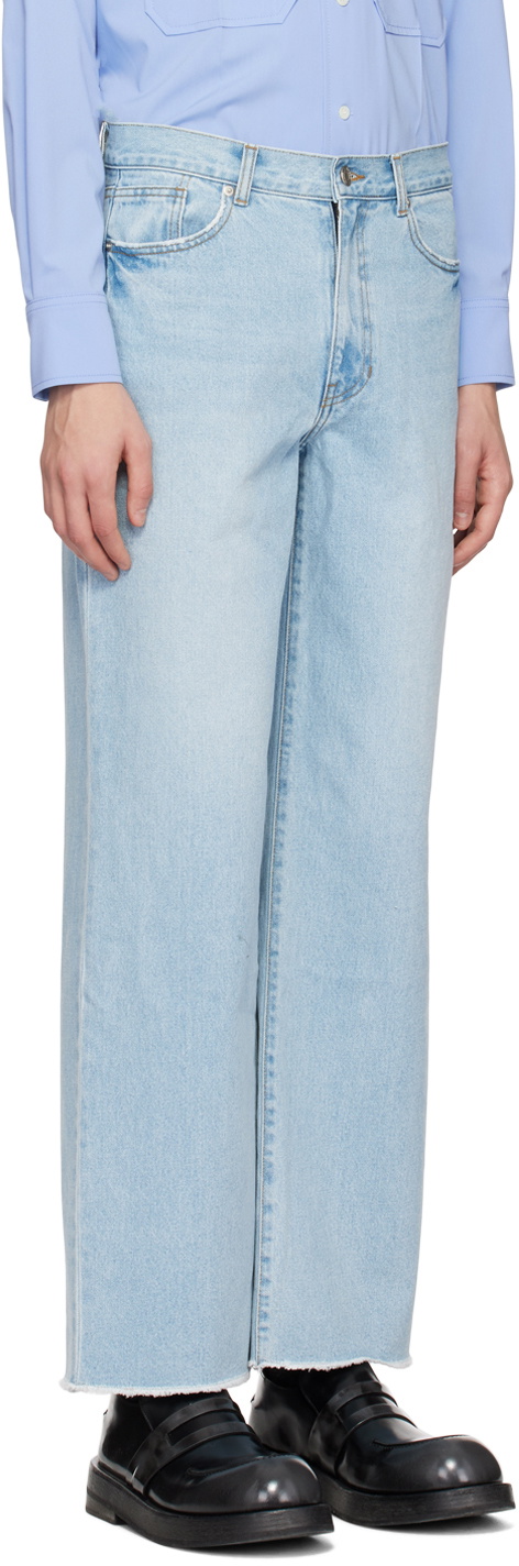 Recto Blue Wide Leg Jeans Recto